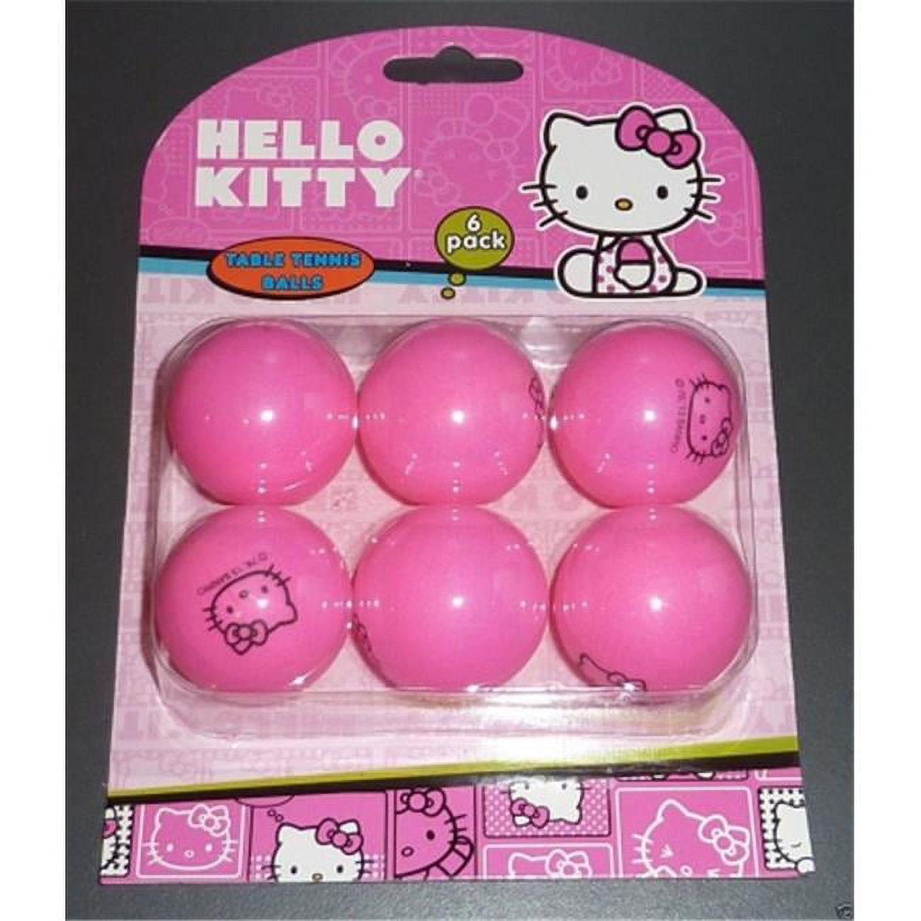 Hello Kitty Ping Pong Balls (Pack of 6) - Walmart.com