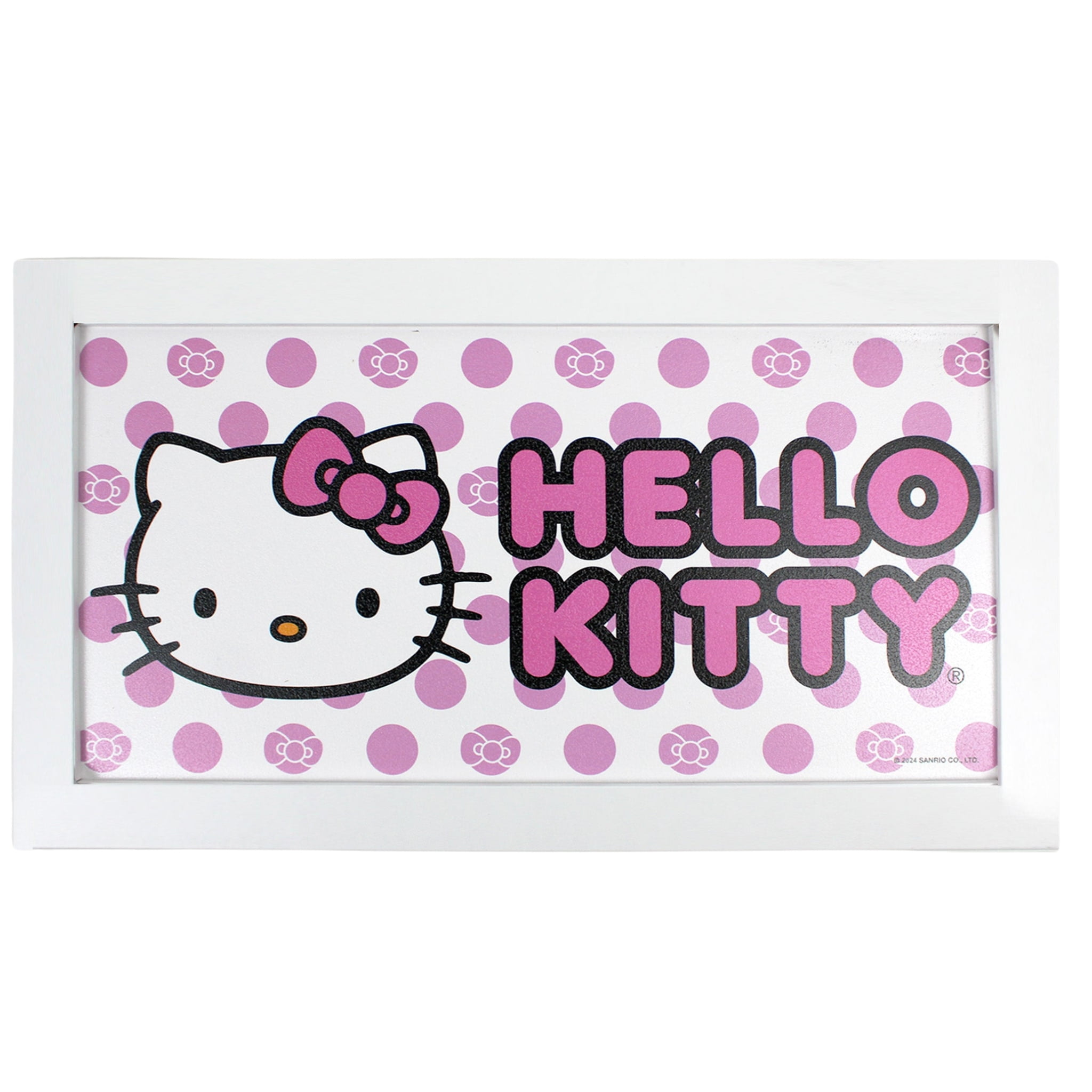 Hello Kitty Pink Bows Framed Wall Sign - Walmart.com