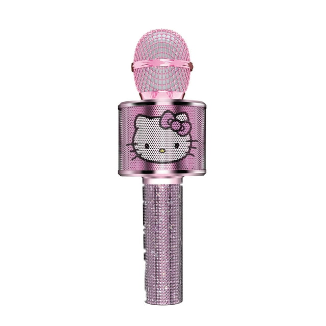 Hello Kitty Pink Karaoke Mic with Bling - Sparkling Fun for Singing ...