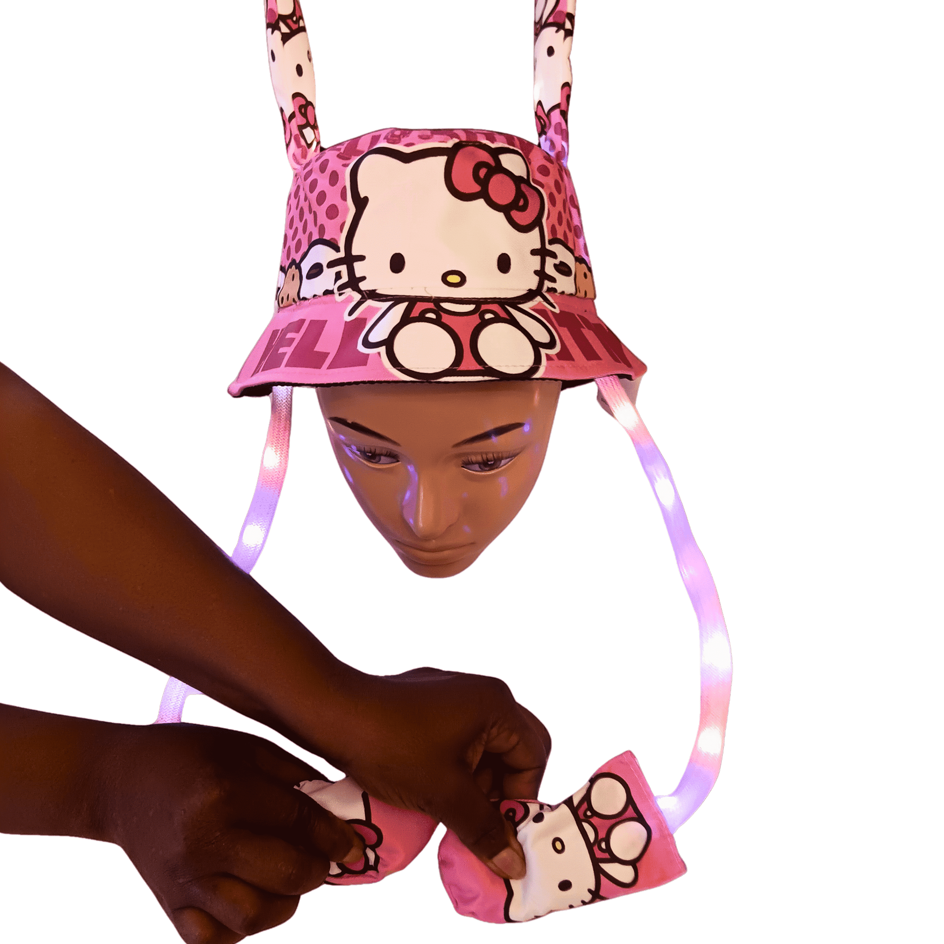 Loonyx Hello Kitty Pink Girls Animated Bucket Hat, Flapping Ears ...