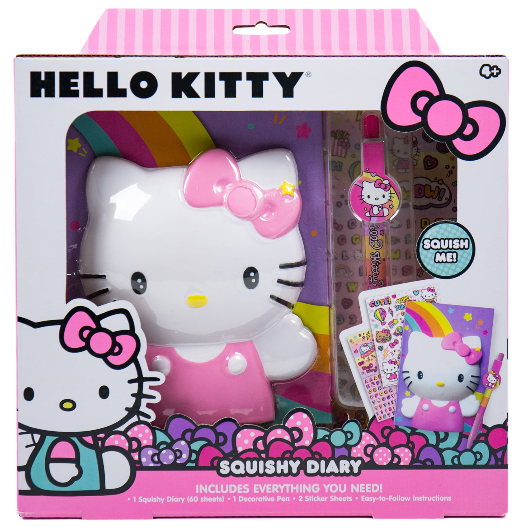 Sanrio Hello Kitty Pink Squishy Diary Creativity Kit for Kids Activity ...