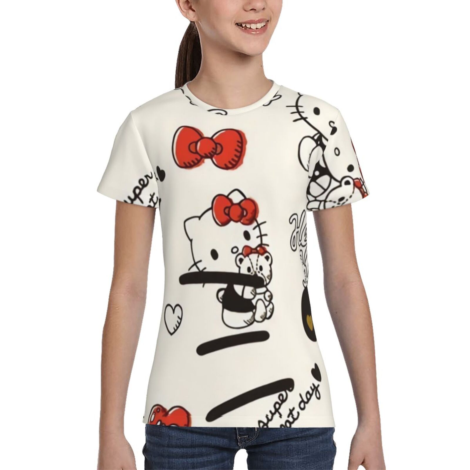 Hello Kitty Pitty Have a super great day Youth Shirt,Athletic Short ...