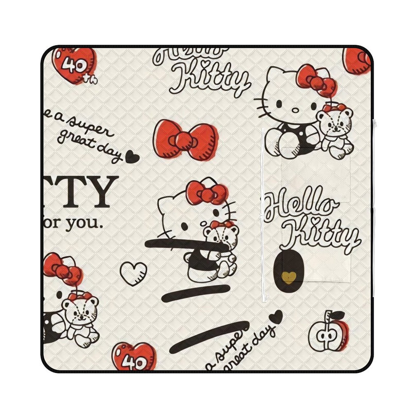 Hello Kitty Pitty Have A Super Great Day Picnic Blankets Outdoor ...