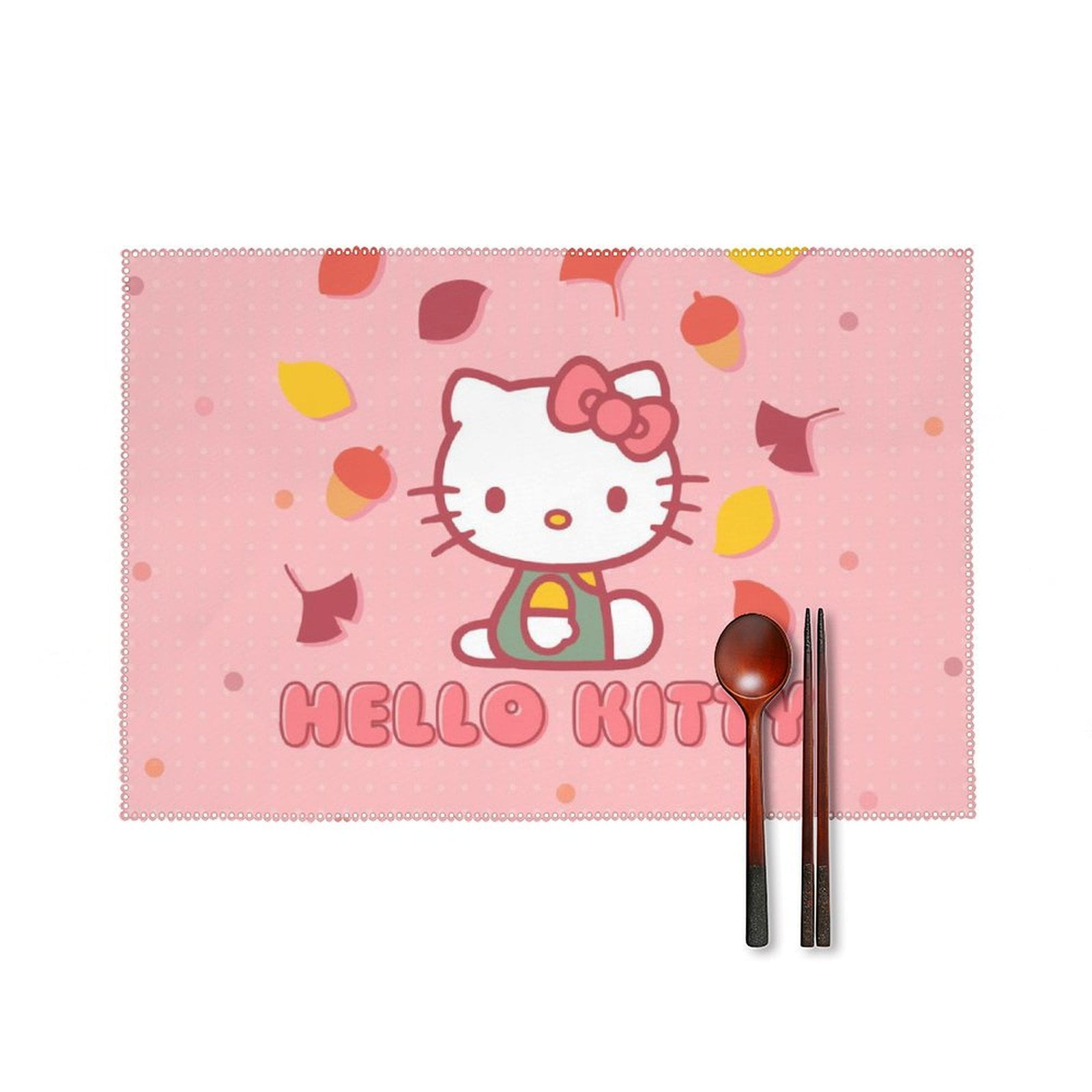 Hello Kitty Placemats Set of 4, Decorative Place Mats for Kitchen Table ...