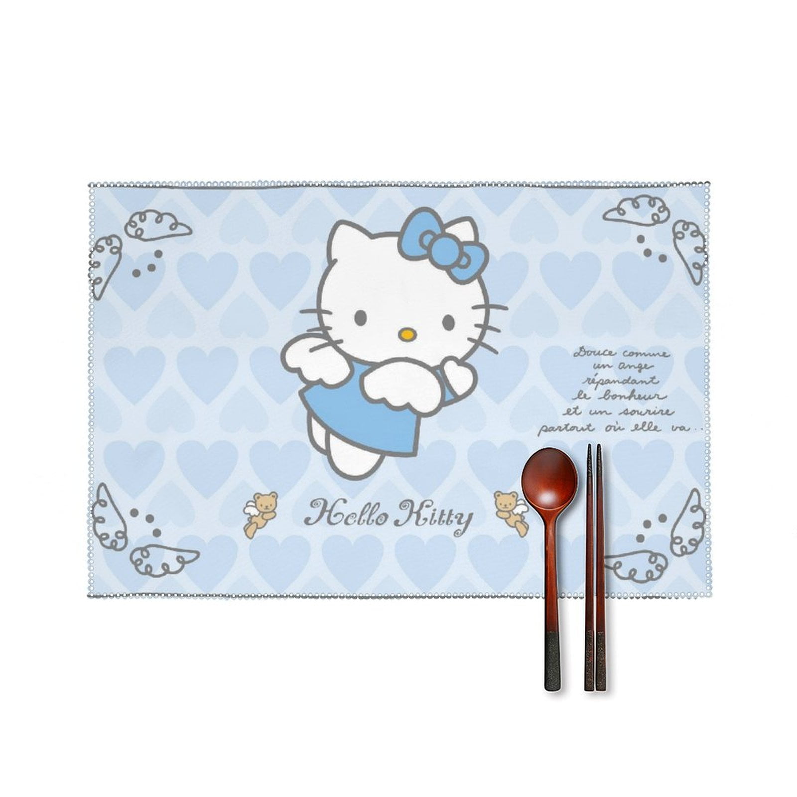 Hello Kitty Placemats for Dining Table Set of 4, Decorative Place Mats ...