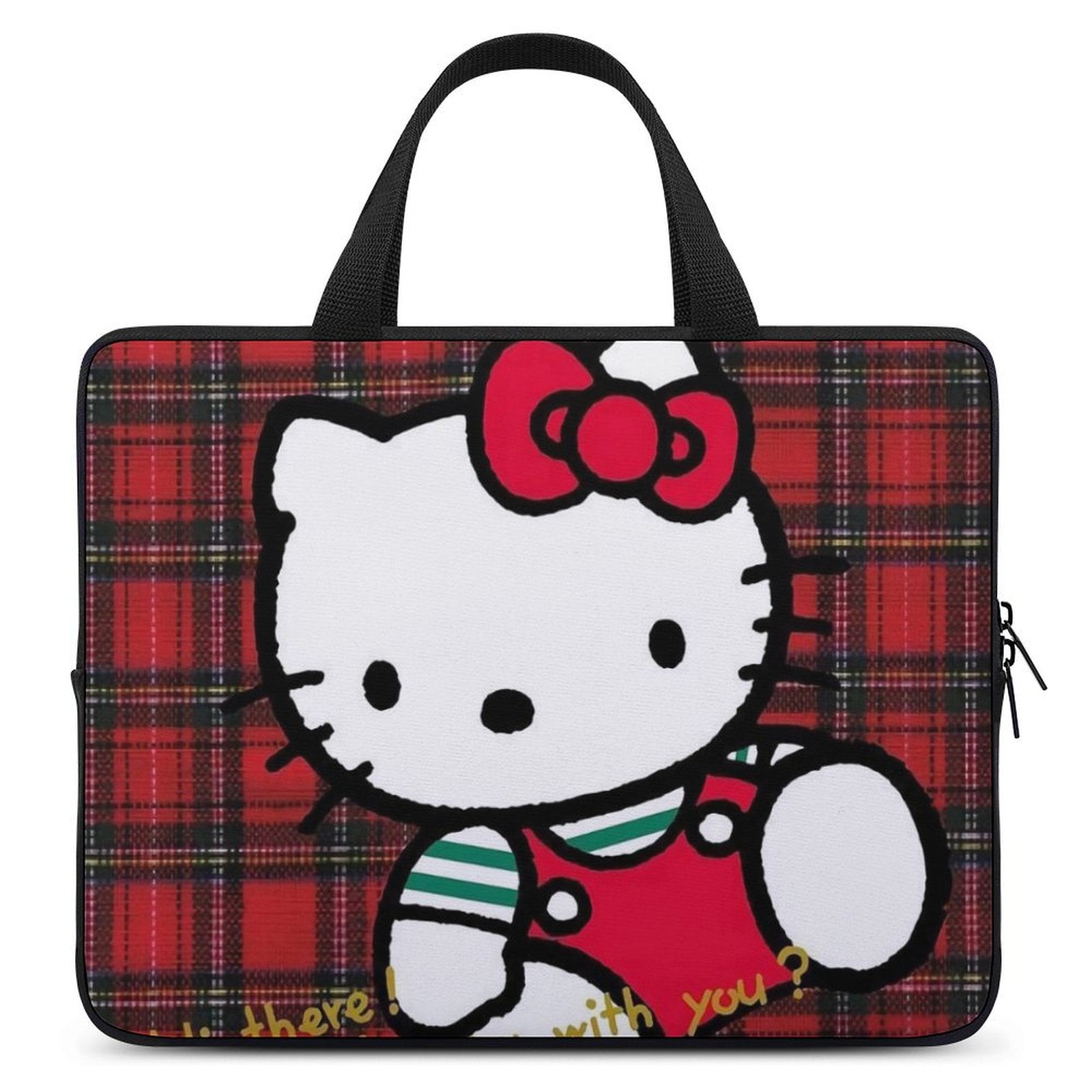 Hello Kitty Plaid 12 Inch Laptop Bag,Expandable Computer Bag Laptop ...