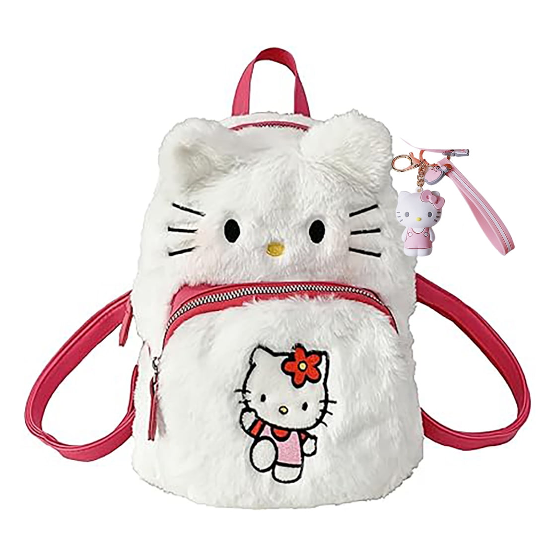 Hello Kitty Plush Backpack Cartoon Plush Travel Backpack Anime Cute ...