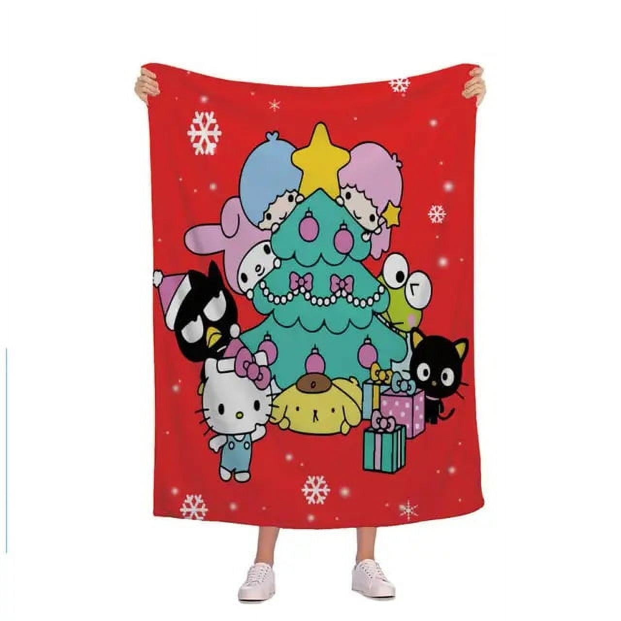 Hello Kitty Plush Blanket Christmas Sanrio Warmth Kuromi Cartoon Anime ...