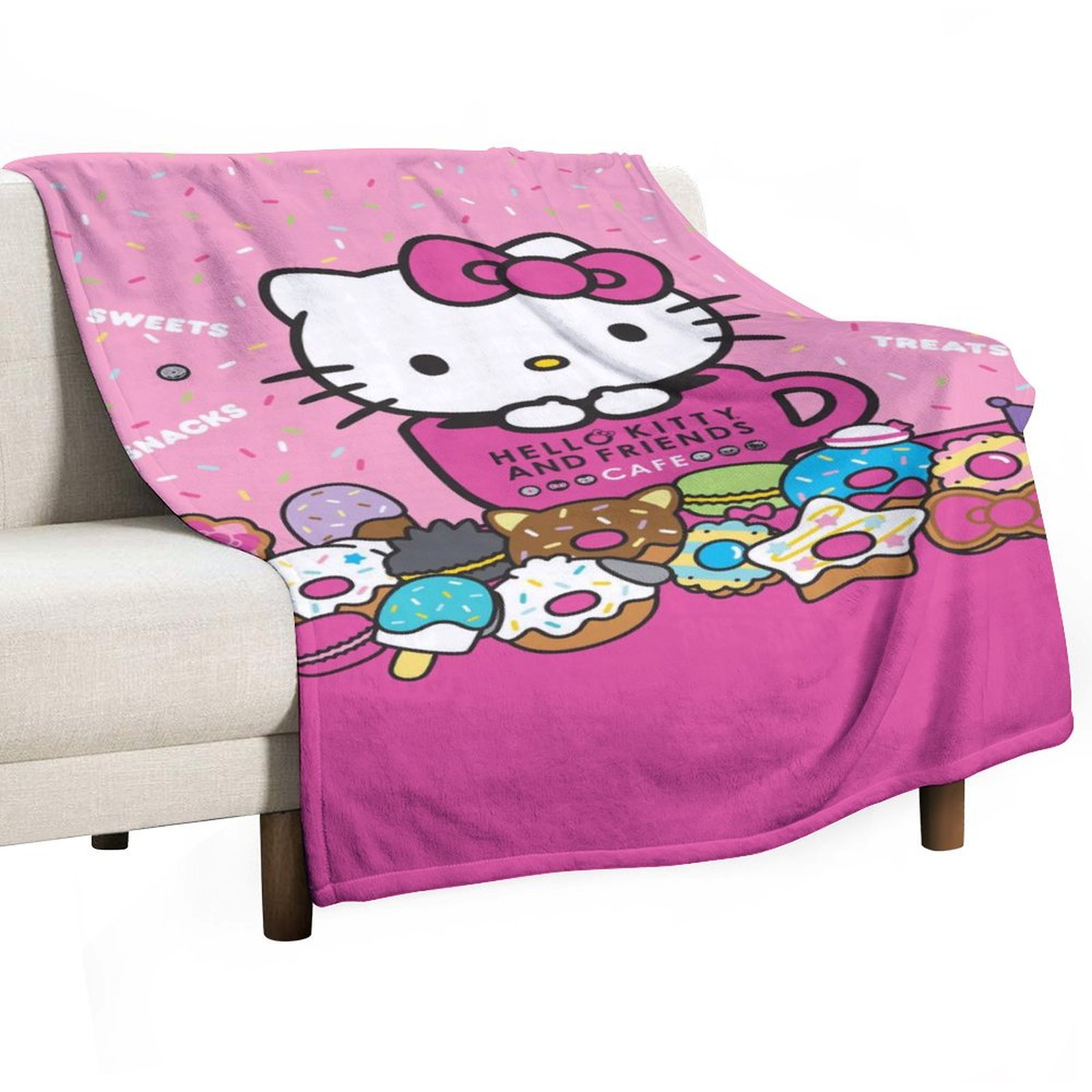 Hello_Kitty Plush Throw Blanket - Measures 30"x50" - Kids Super Soft ...