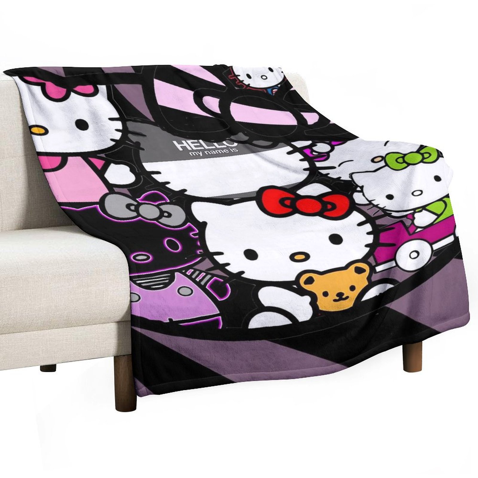 Hello_Kitty Plush Throw Blanket - Measures 40"x50" - Kids Super Soft ...