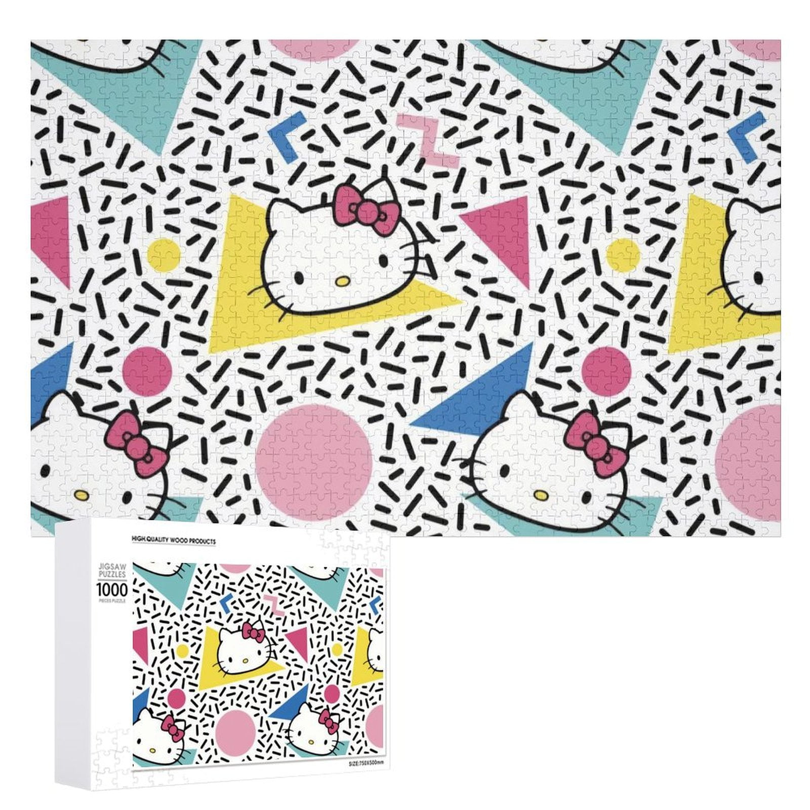 Hello-Kitty Polka Dot Geometry Puzzles for Adults 1000 Pieces - Puzzles ...