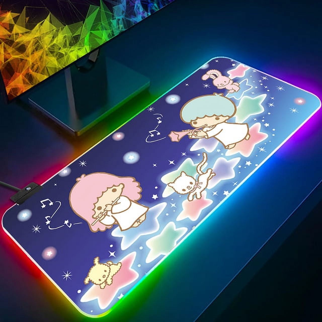 Hello Kitty Pom Purin Cinnamon RGB Pc Gamer Keyboard Mouse Pad Mousepad ...