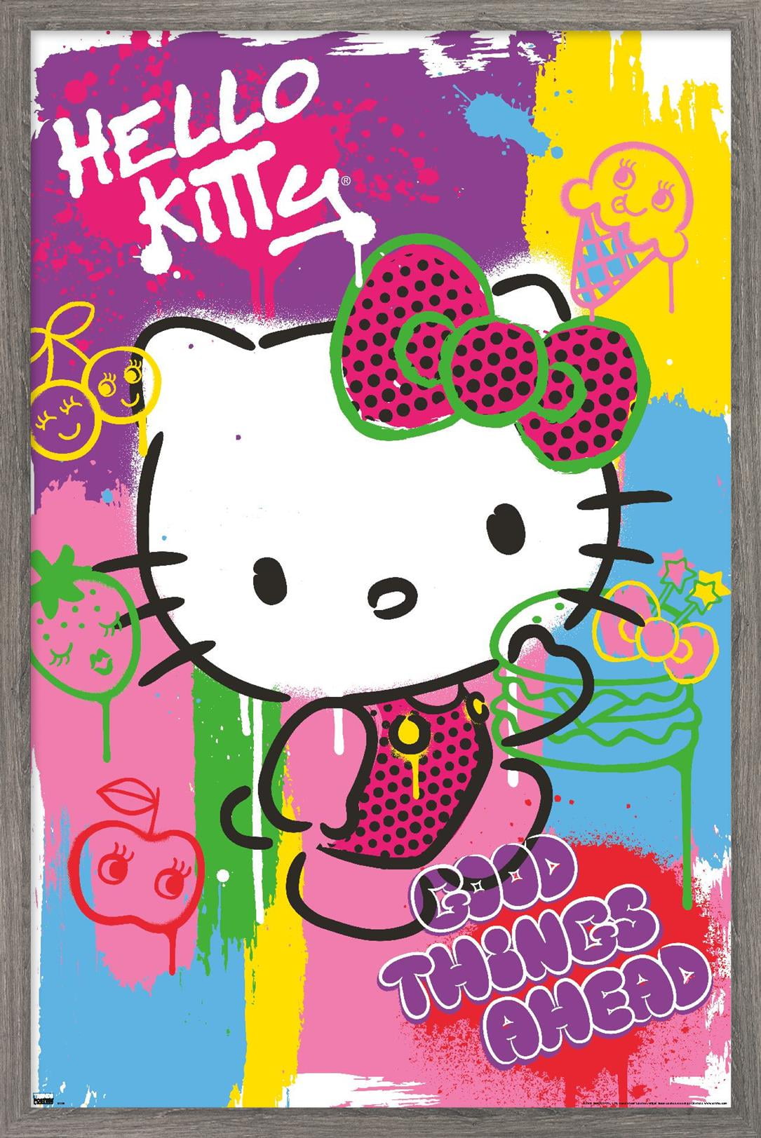 Hello Kitty - Pop Art Wall Poster, 22.375" x 34" Framed - Walmart.com