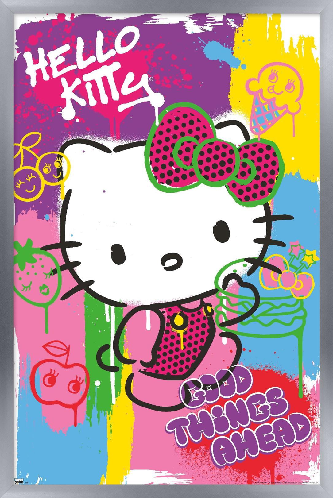 Hello Kitty - Pop Art Wall Poster, 22.375" x 34" Framed - Walmart.com
