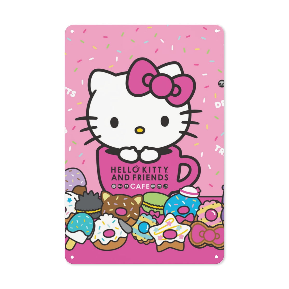 Hello Kitty Poster Tin Painting Halloween Retro Tin Sign Retro Plaque ...