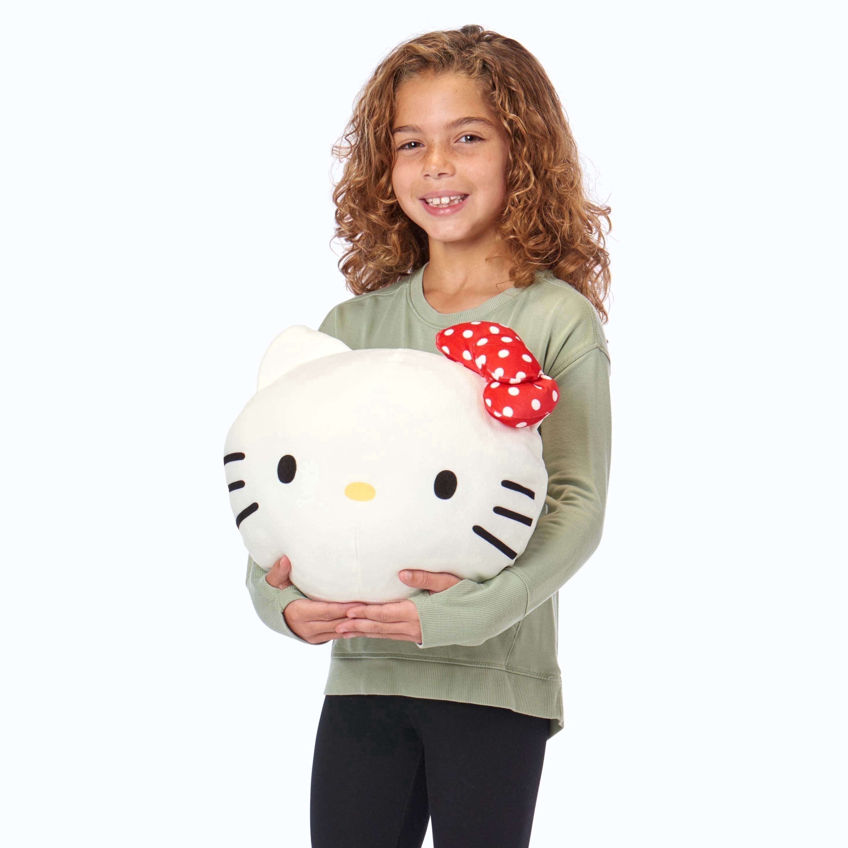 Hello Kitty Pretty Bow Kitty Sanrio Kids Round Cloud Pillow 11 inches ...