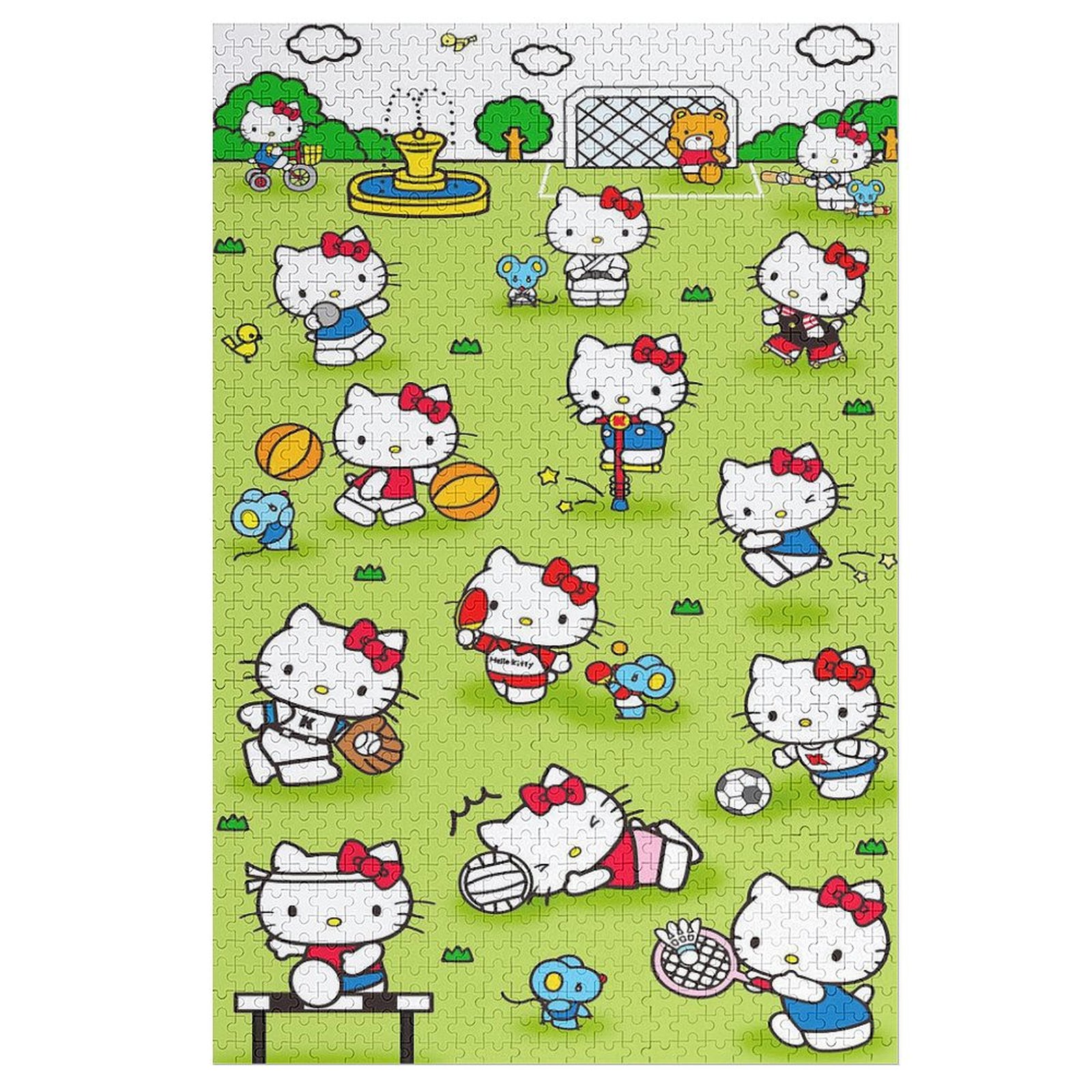 Hello Kitty Puzzles for Cartoon Child Home Entertainment 1000 - Walmart.com