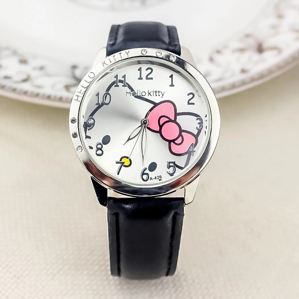 Hello Kitty Quartz Watch Women Casual Waterproof Sanrio Cartoon Watches ...