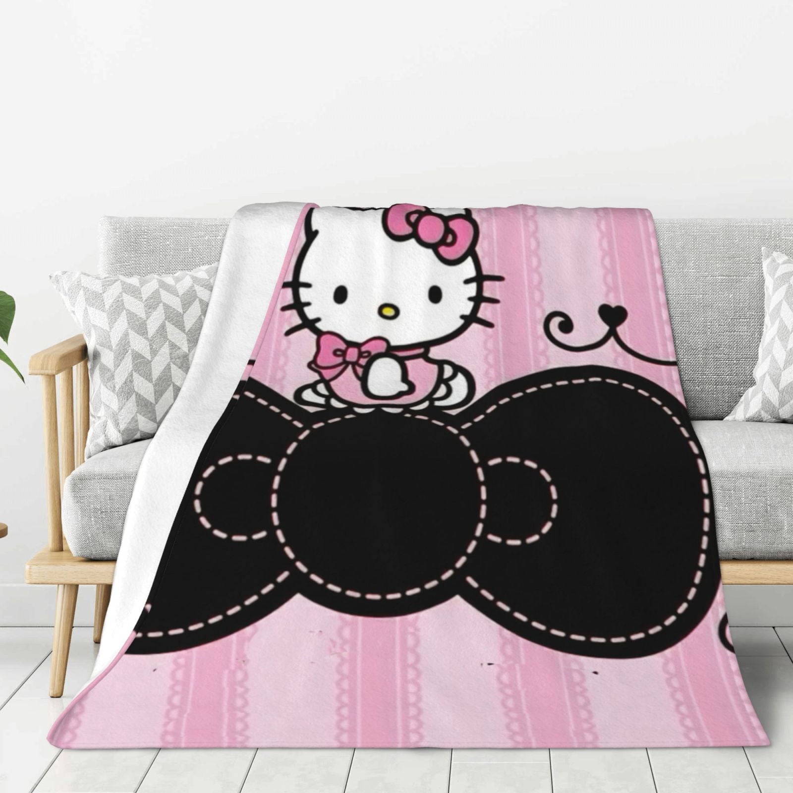 Hello Kitty Queen Blanket,Throw Blanket for Kids and Adults,Soft Plush ...