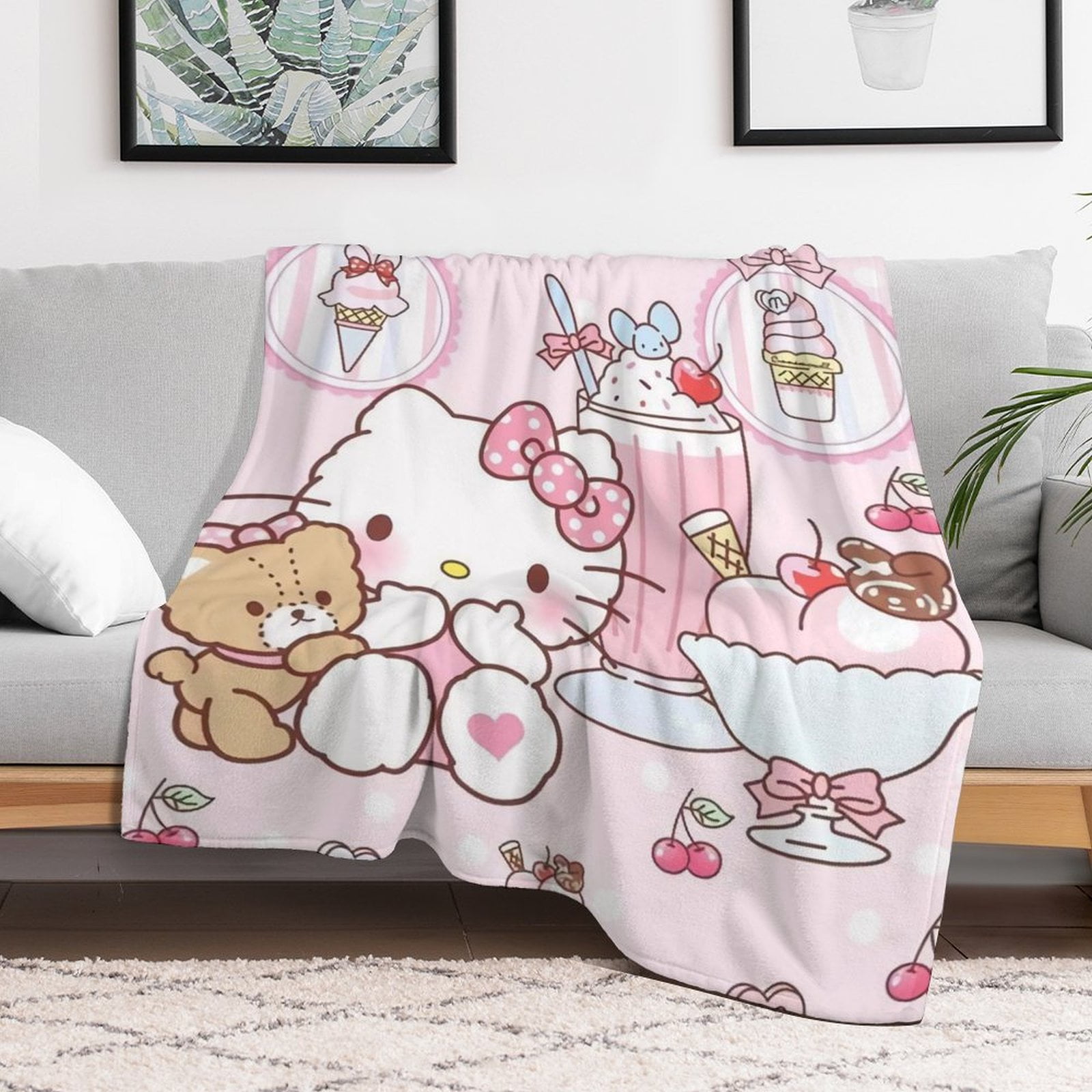 Hello Kitty Queen Size Blanket, Gifts for Girls And Boys, Super Soft ...