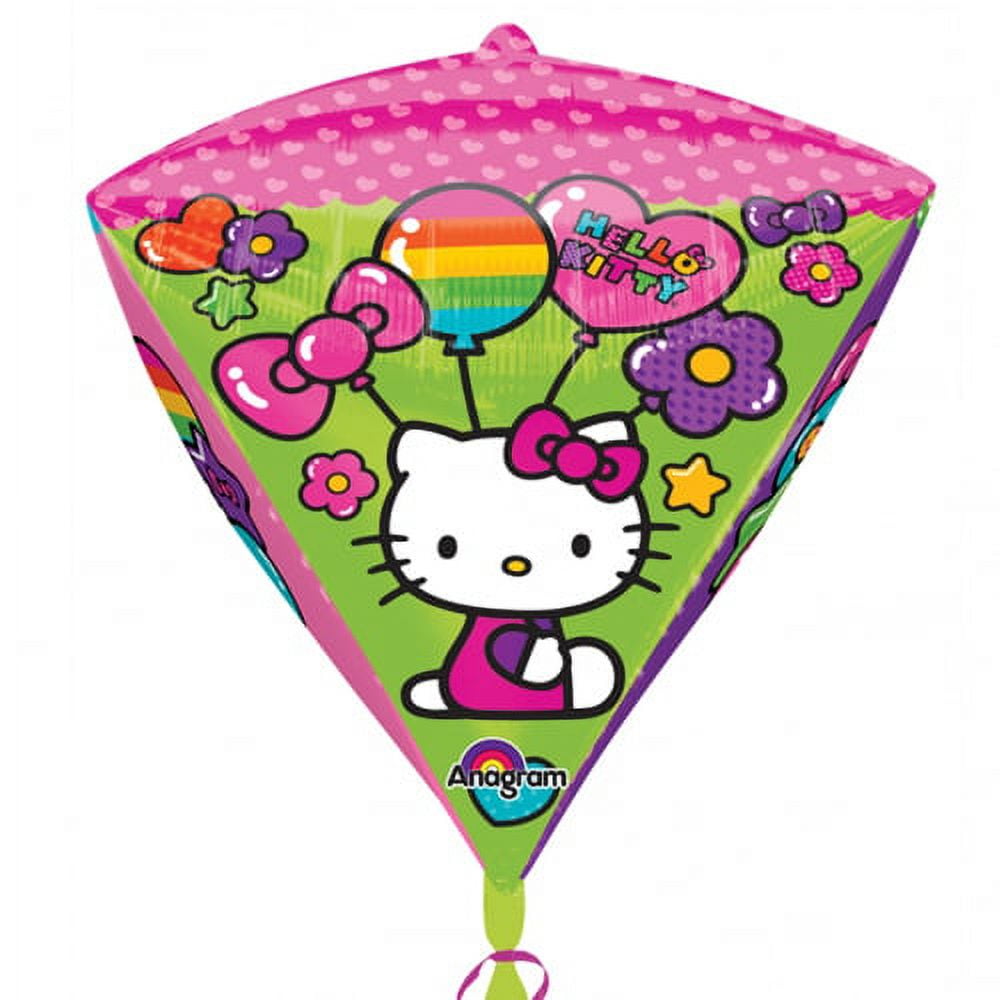 Hello Kitty 'Rainbow' Diamondz Foil Mylar Balloon (1ct) - Walmart.com