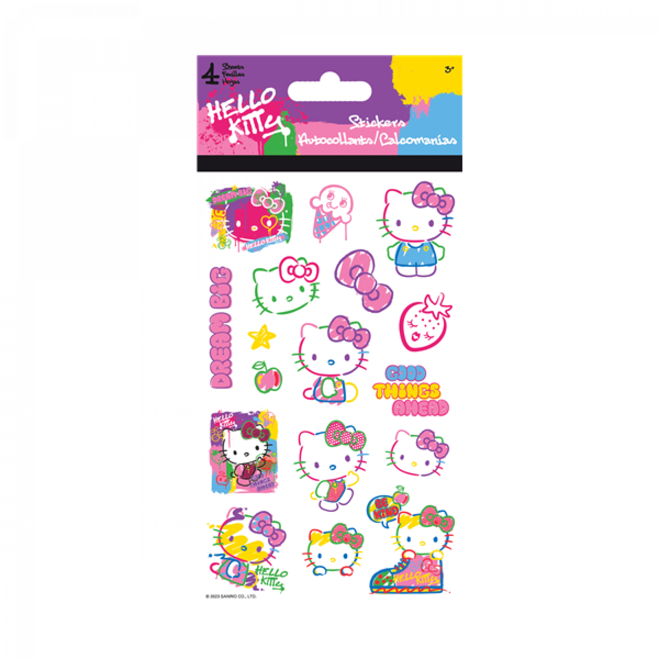 Hello Kitty Rainbow Sketches 4-Page Sticker Pack - Walmart.com