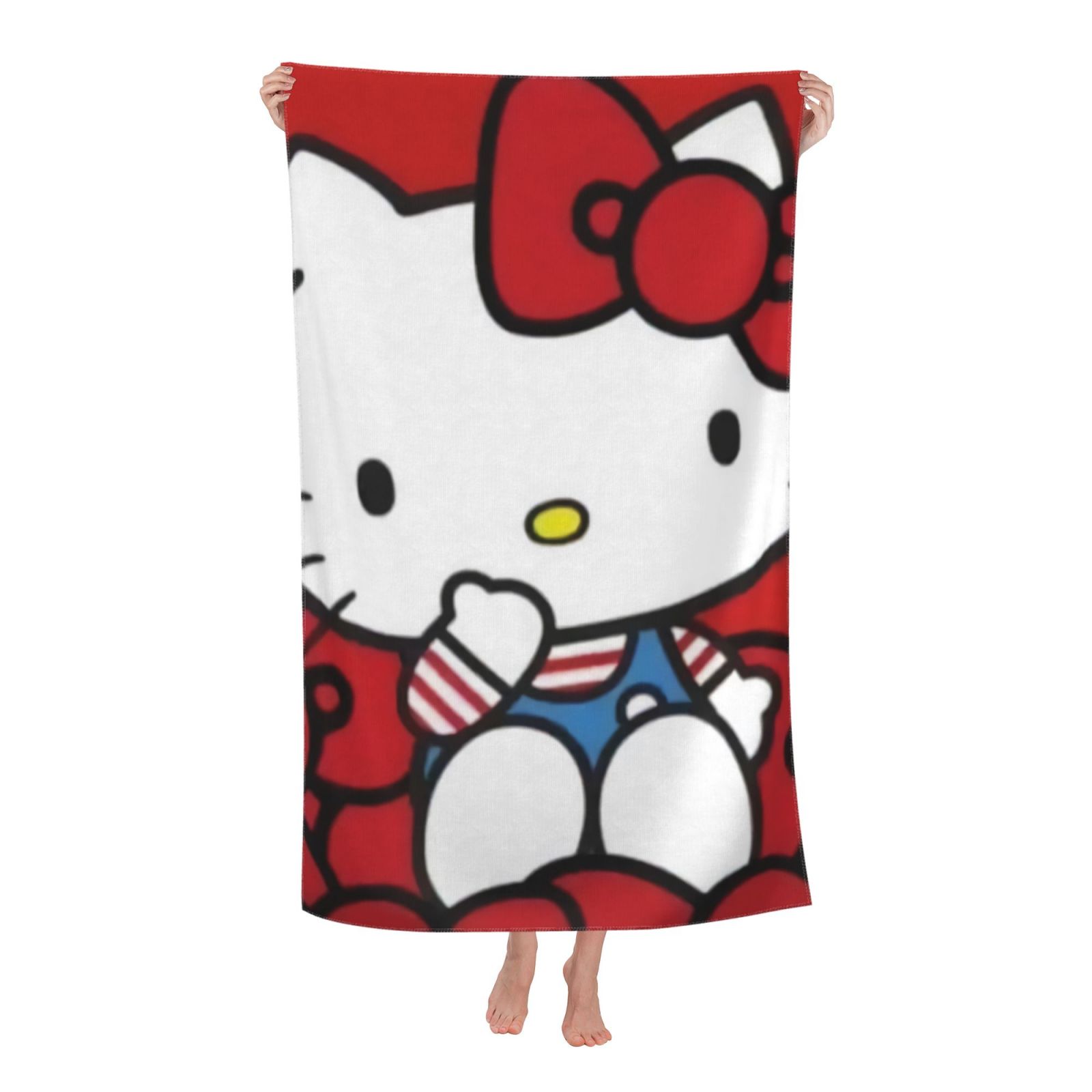 Hello Kitty With Red Bow Bath Towels for Kids and Adults,Soft ...