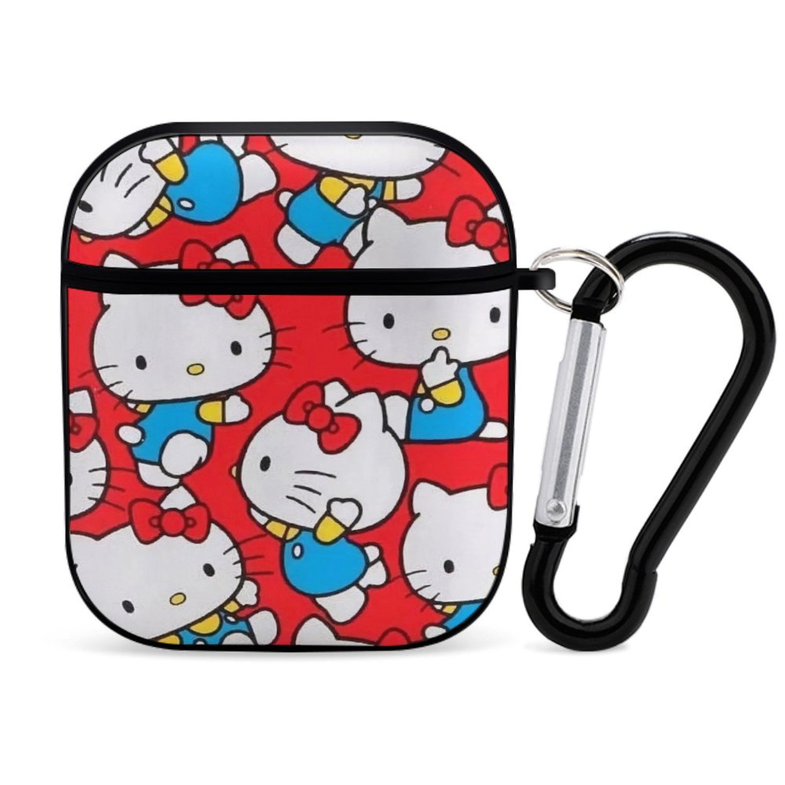 Hello Kitty with Red Bow Case for AirPods Case Cover with Keychain,Cute ...