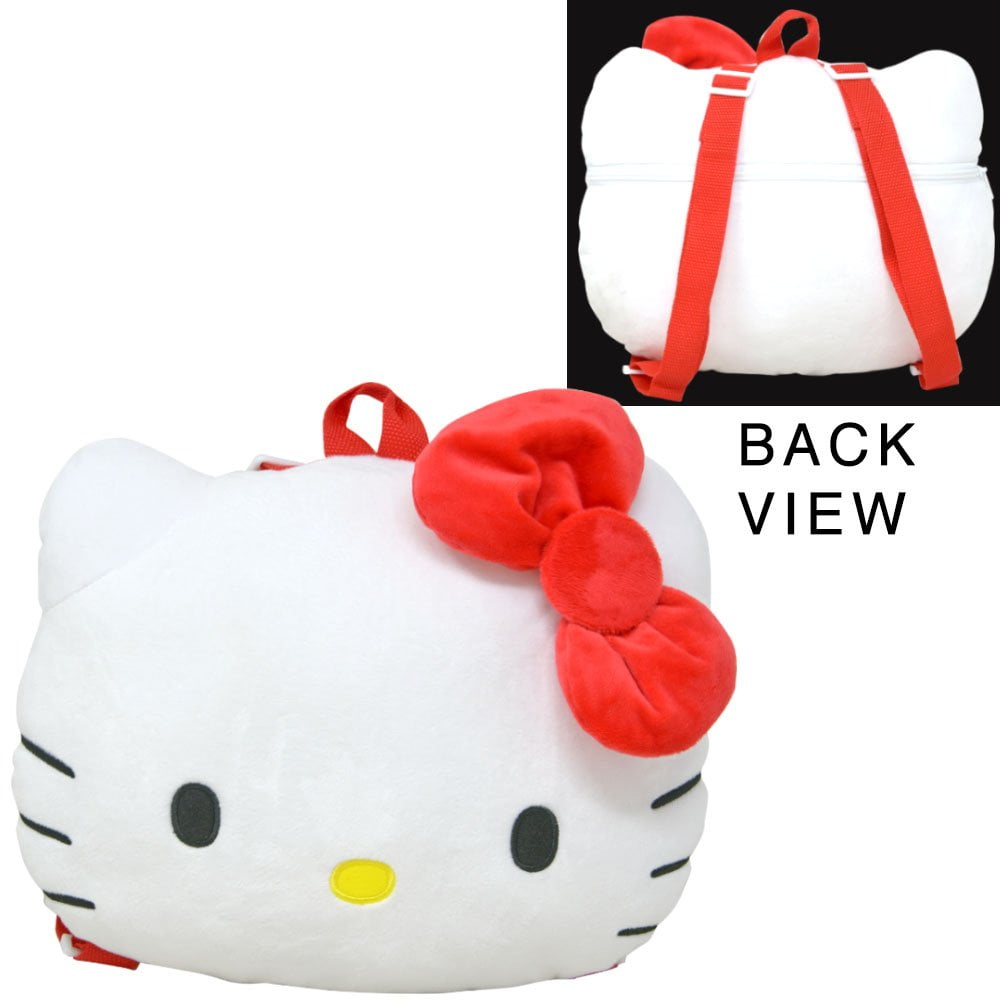 Hello Kitty Red Head Shaped Plush Backpack 10x13" - Walmart.com