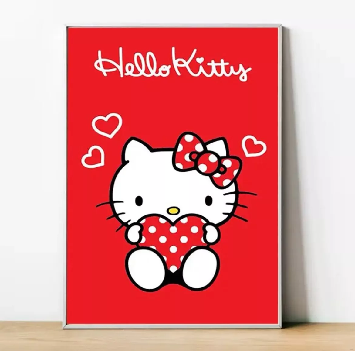 Hello Kitty Red Hearts Poster Wall Art Home Decor - Walmart.com