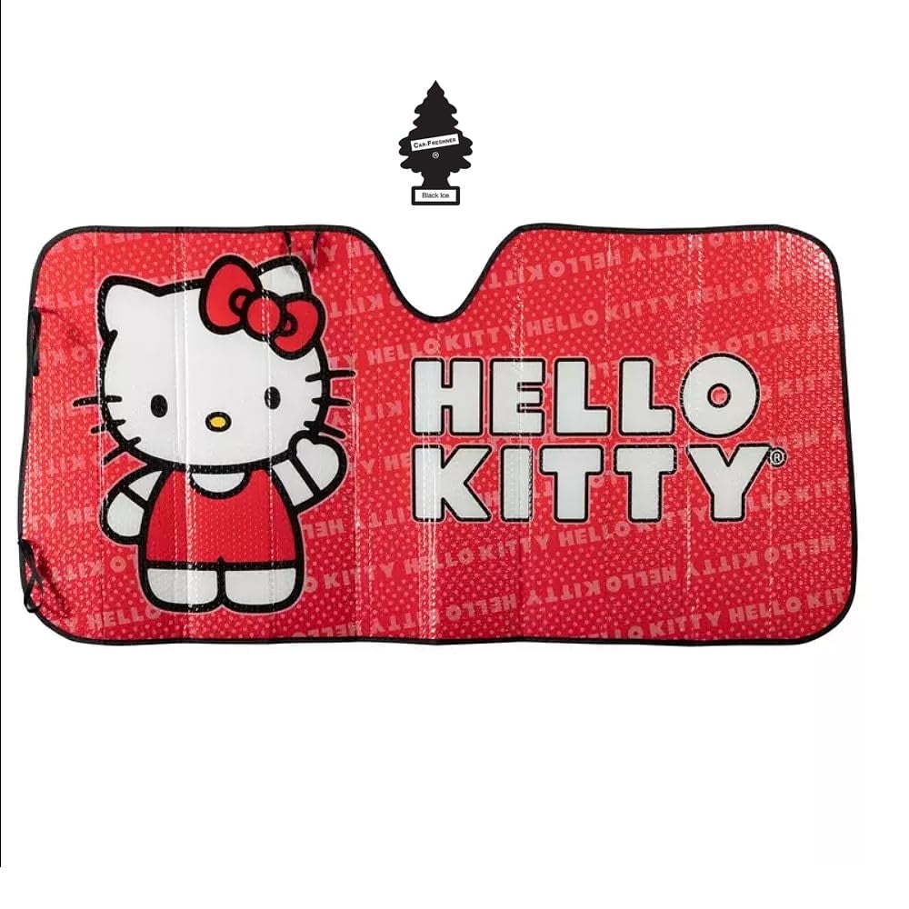 Hello Kitty Reflective Car Windshield Sun Shade - 58"x28" UV Protective ...