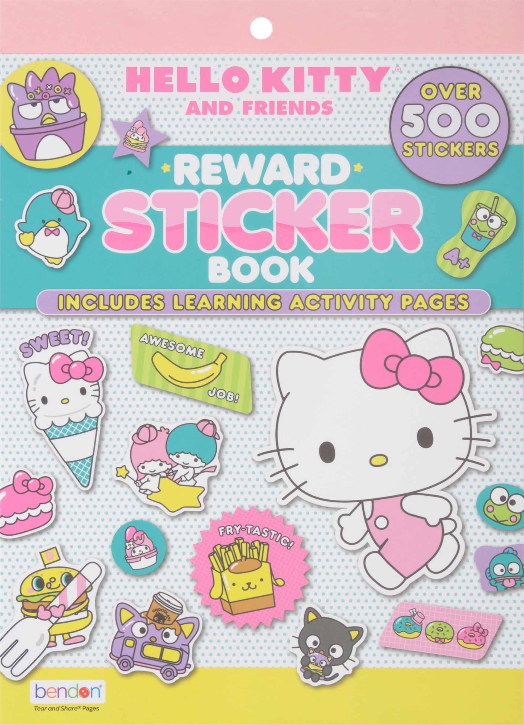 Hello Kitty Reward Sticker Pad Book, Over 500 Colorful Stickers, Ages 3 ...