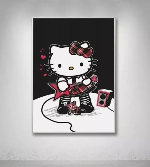 Hello Kitty Rocker Poster Wall Art Home Decor NO FRAMED POSTER ...