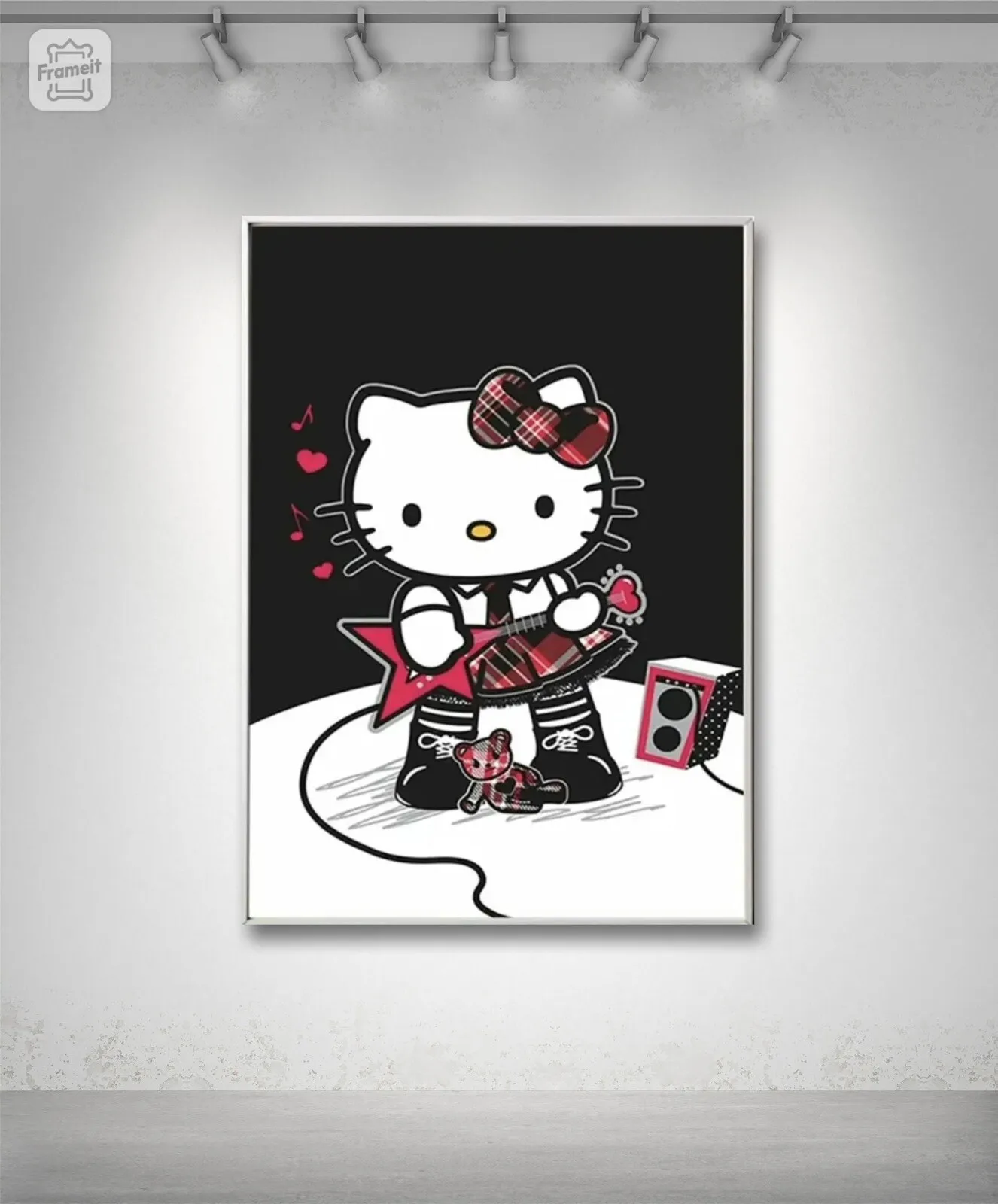 Hello Kitty Rocker Poster Wall Art Home Decor - Walmart.com