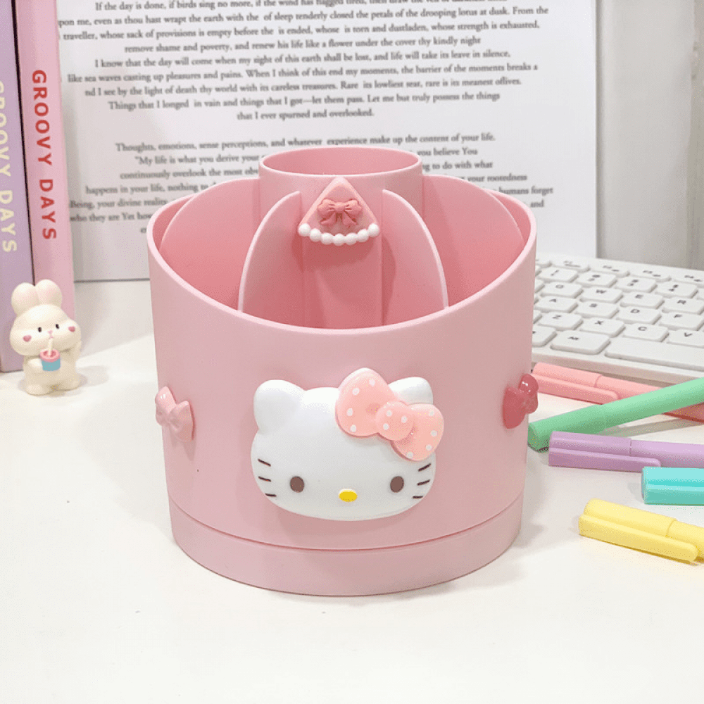 Hello Kitty Rotating Desk Organizer - 370° Spinning Pen Holder ...