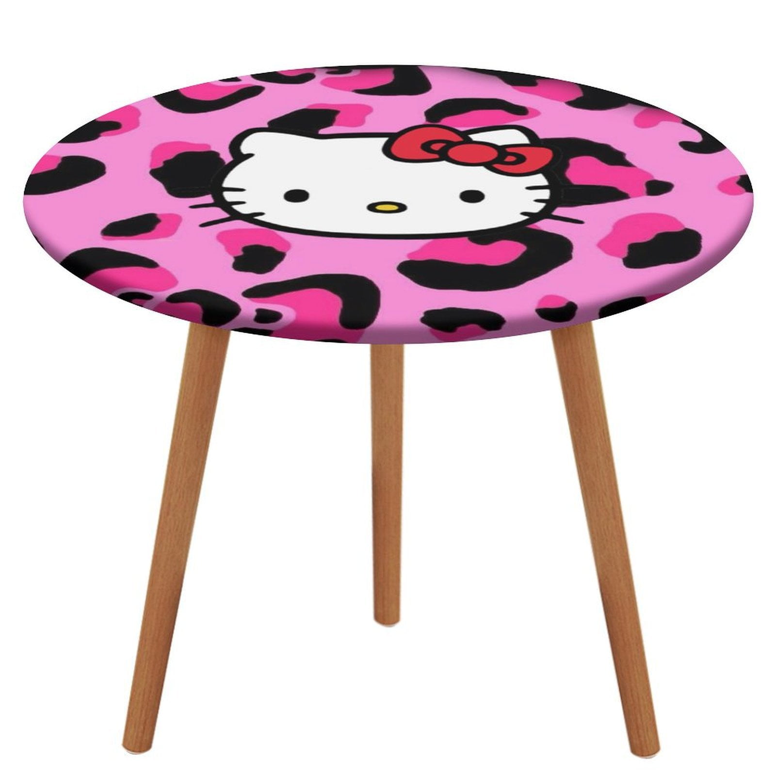 Hello Kitty Round Fitted Tablecloth with Elastic Edge,Water-Resistant ...