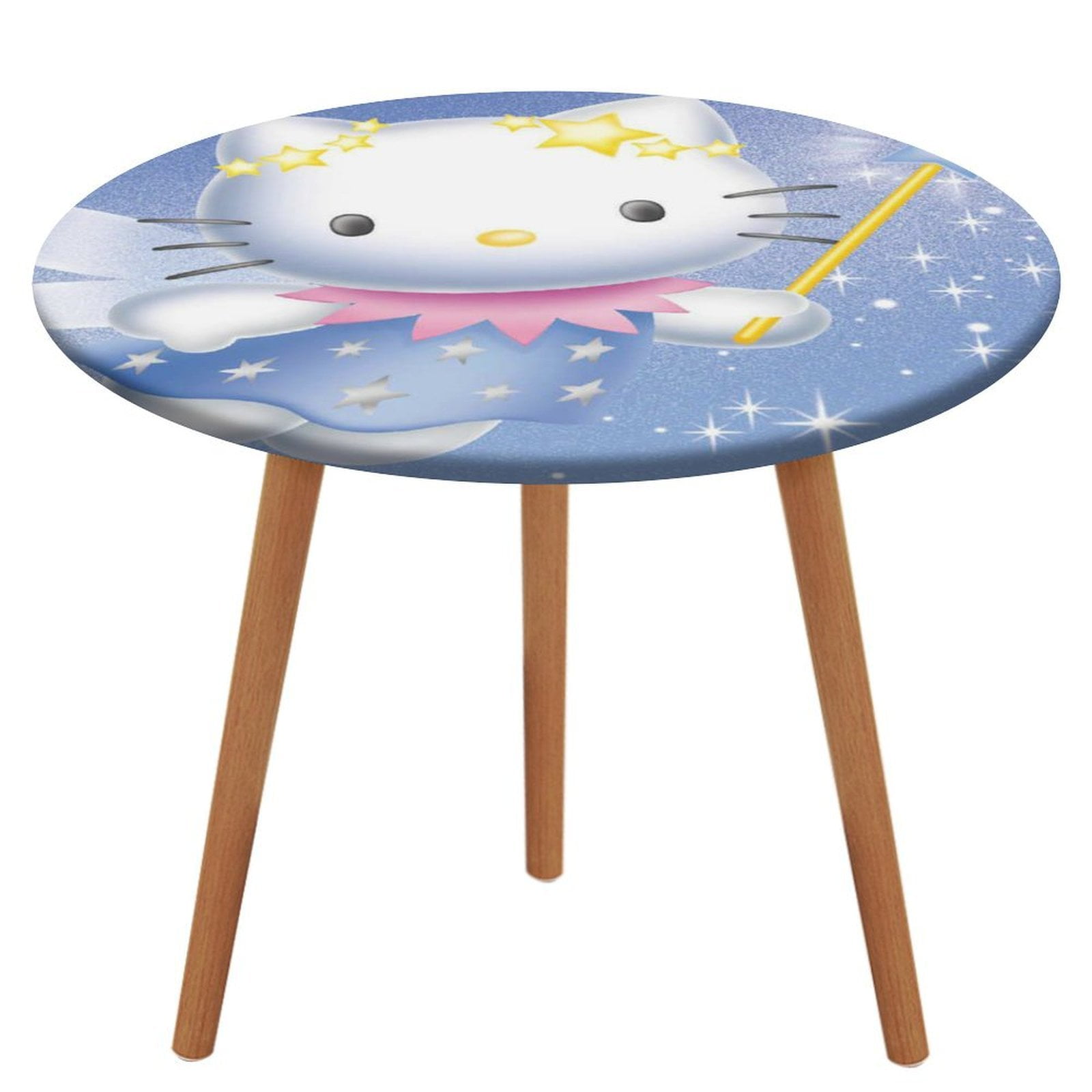 Hello Kitty Round Fitted Tablecloth with Elastic Edge,Water-Resistant ...