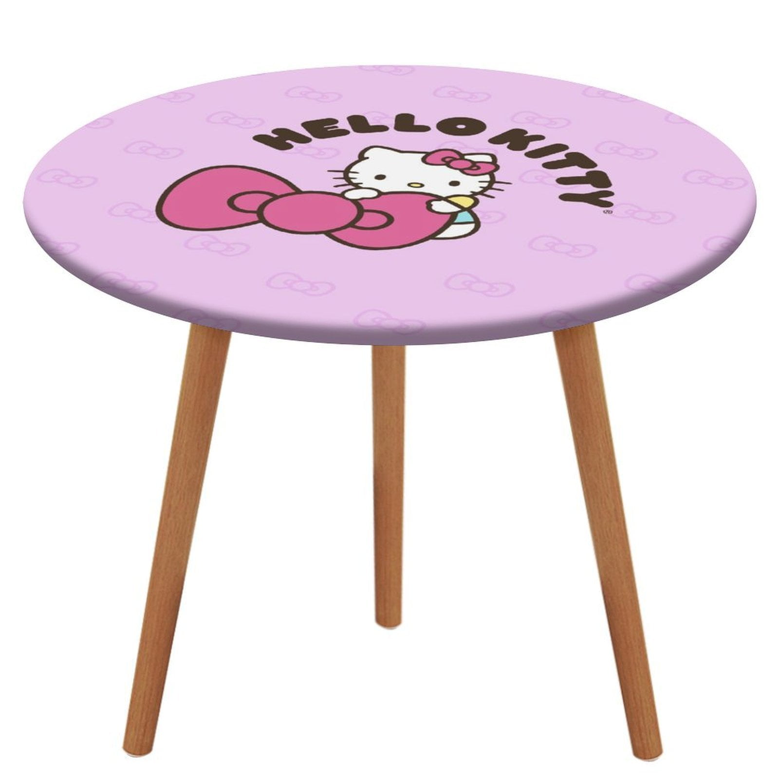 Hello Kitty Round Fitted Tablecloth with Elastic Edge,Water-Resistant ...