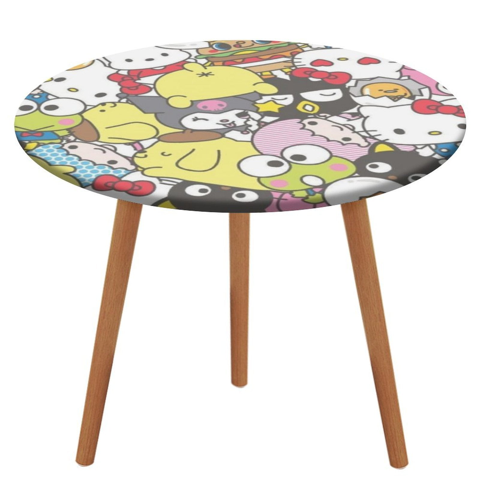 Hello Kitty Round Fitted Tablecloth with Elastic Edge,Water-Resistant ...