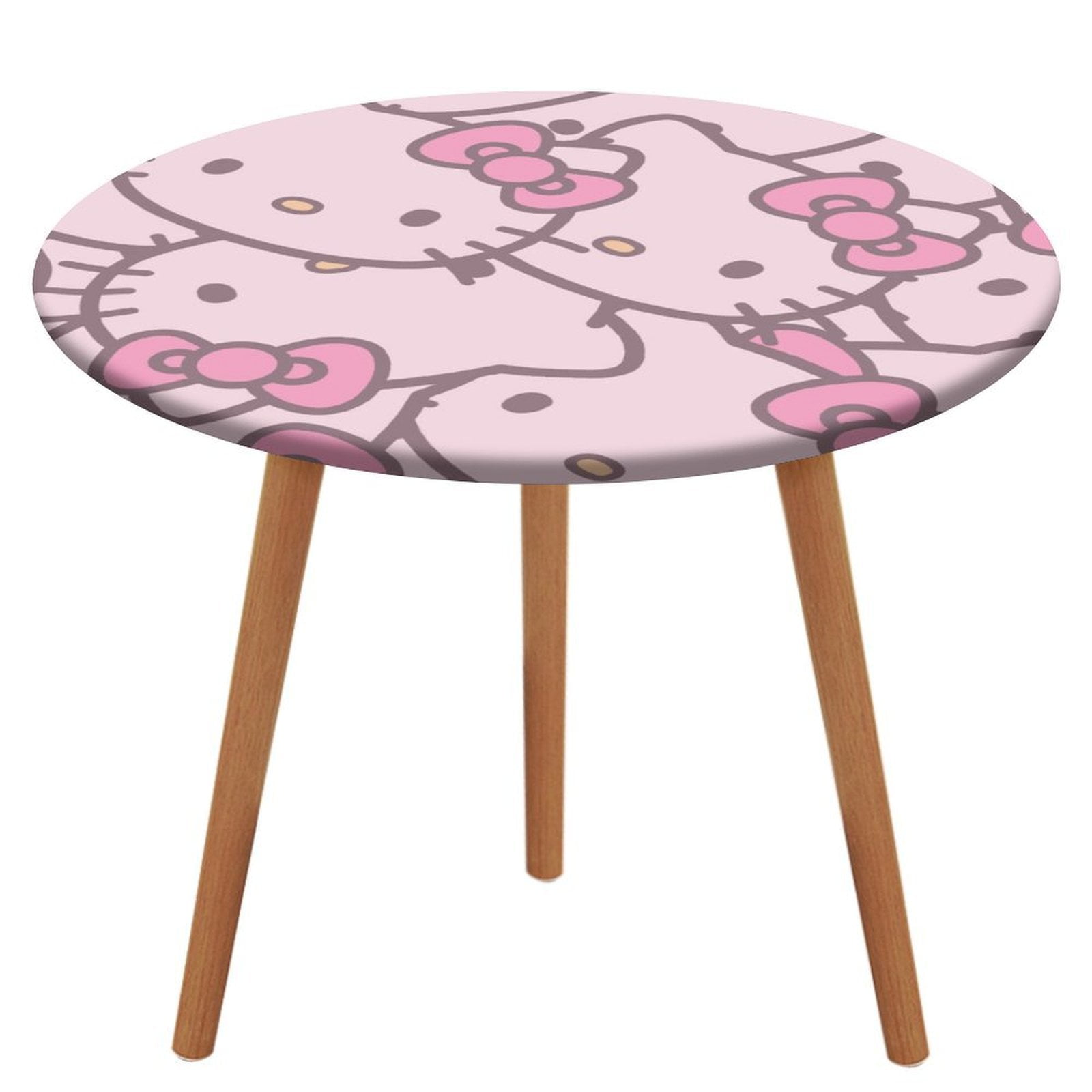 Hello Kitty Round Fitted Tablecloth with Elastic Edge,Water-Resistant ...