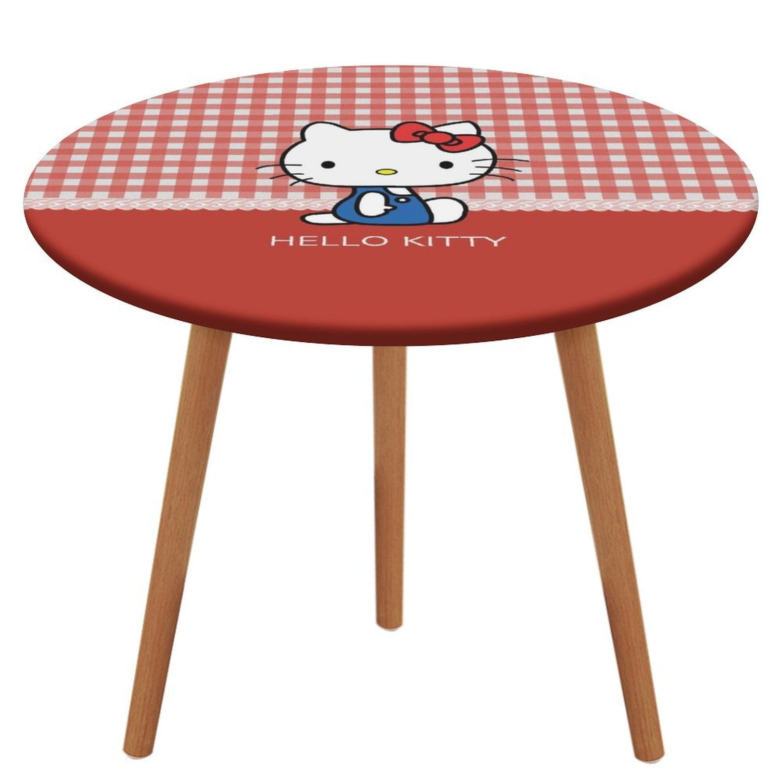 Hello Kitty Round Fitted Tablecloth with Elastic Edge,Water-Resistant ...