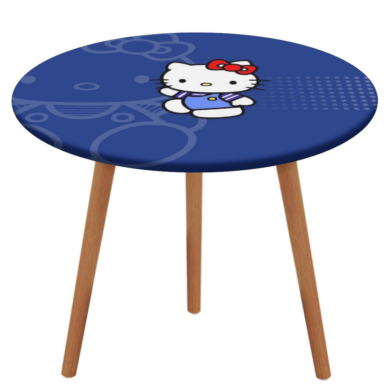 Hello Kitty Round Fitted Tablecloth with Elastic Edge,Water-Resistant ...