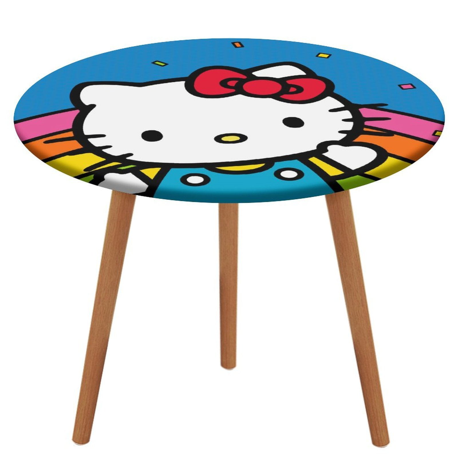 Hello Kitty Round Fitted Tablecloth with Elastic Edge,Water-Resistant ...