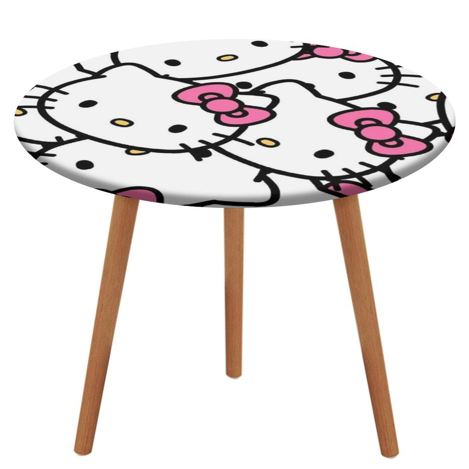 Hello Kitty Round Fitted Tablecloth with Elastic Edge,Water-Resistant ...