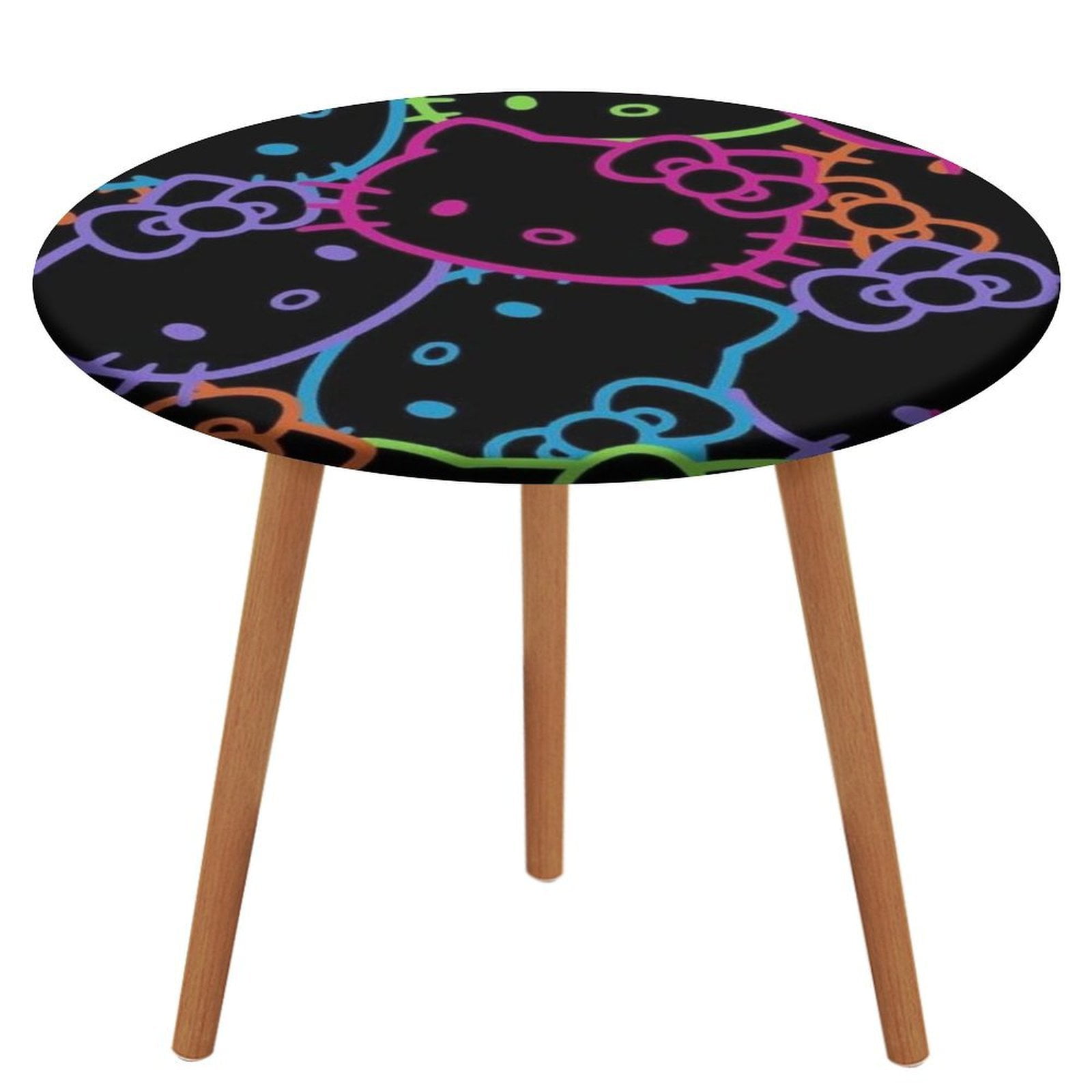 Hello Kitty Round Fitted Tablecloth with Elastic Edge,Water-Resistant ...