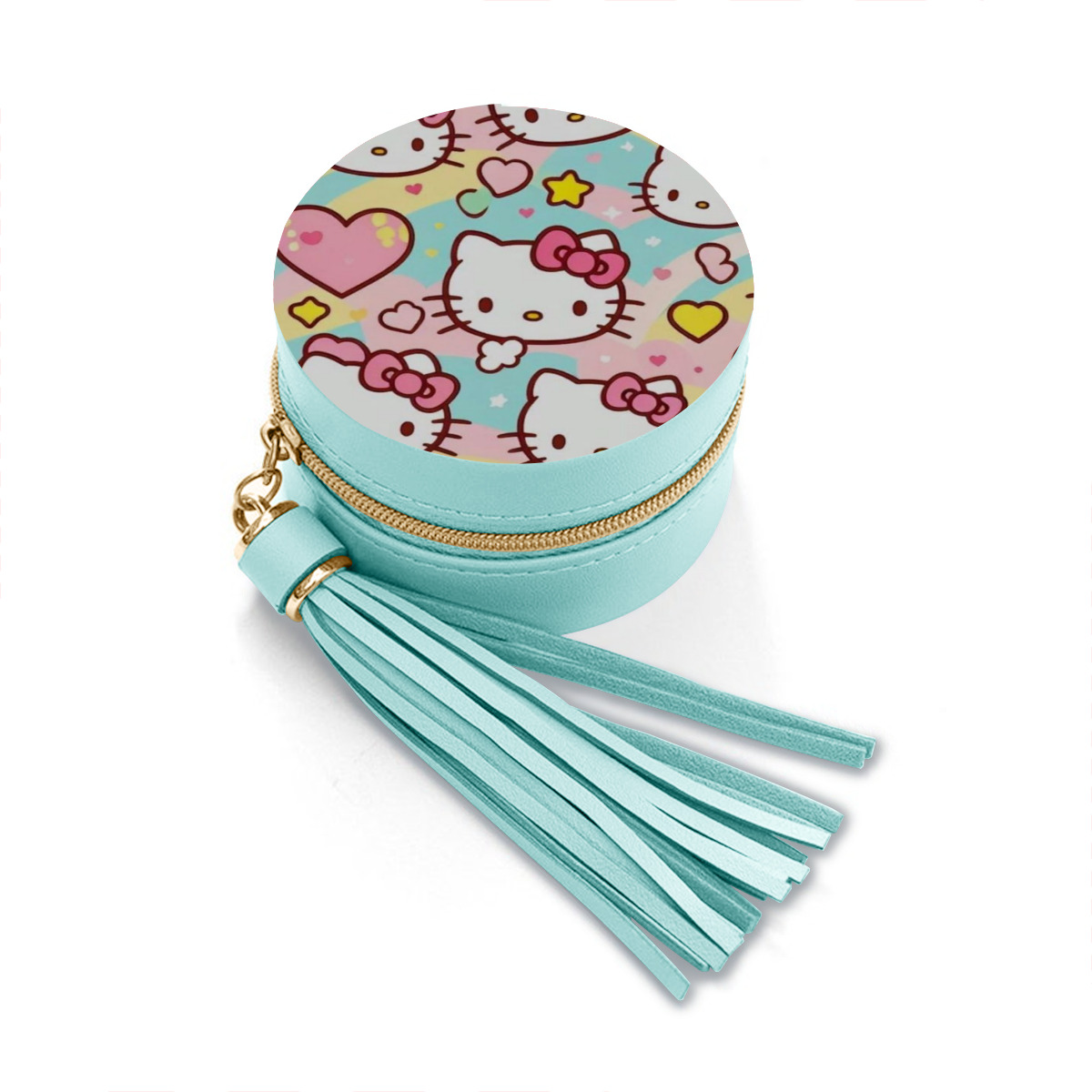 Hello×Kitty Round portable storage box, cute and multifunctional ...