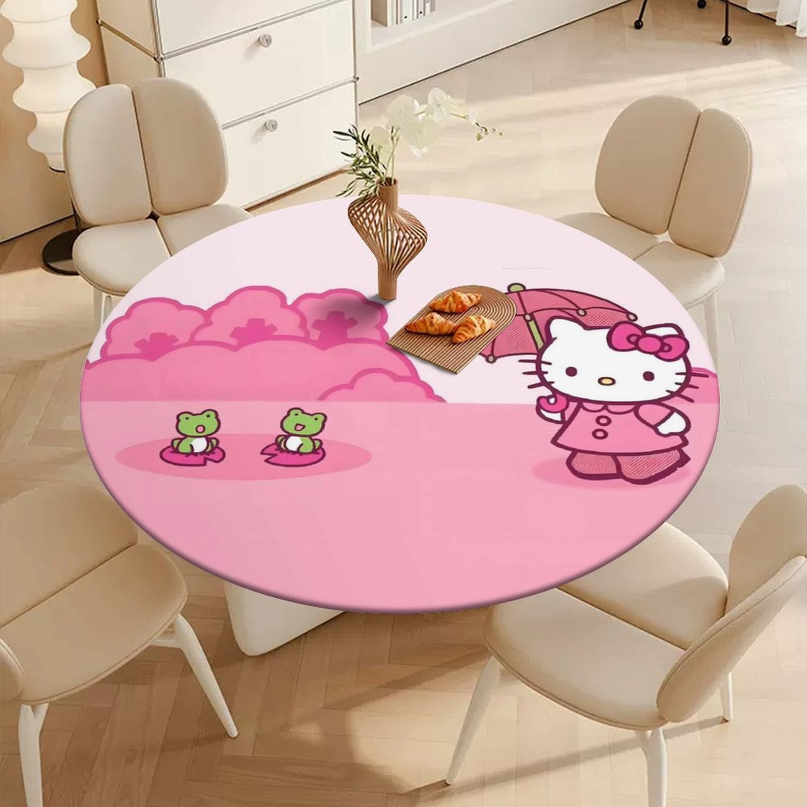 Hello Kitty Round waterproof Oxford tablecloth 110cm - Walmart.com