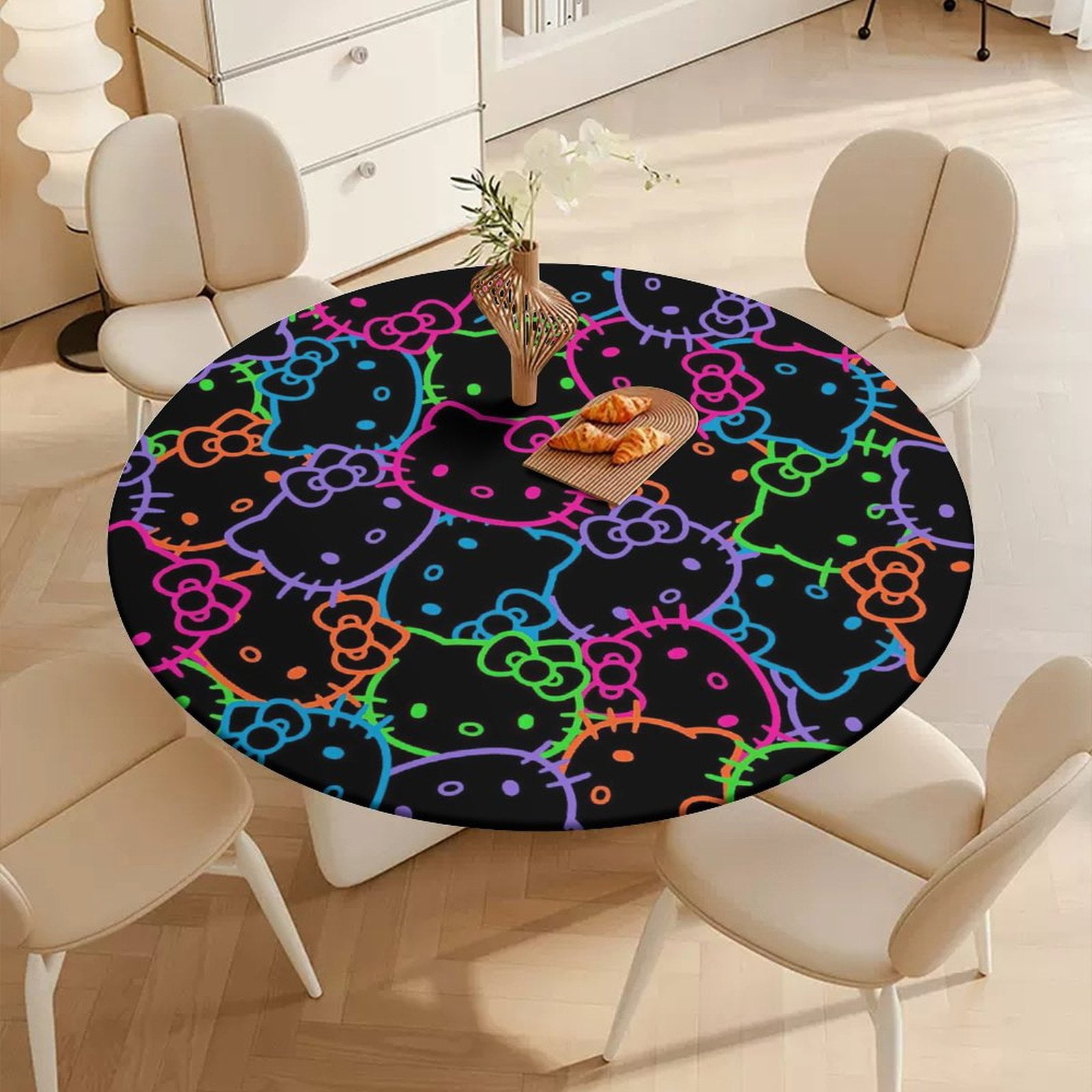 Hello Kitty Round waterproof Oxford tablecloth 130cm - Walmart.com