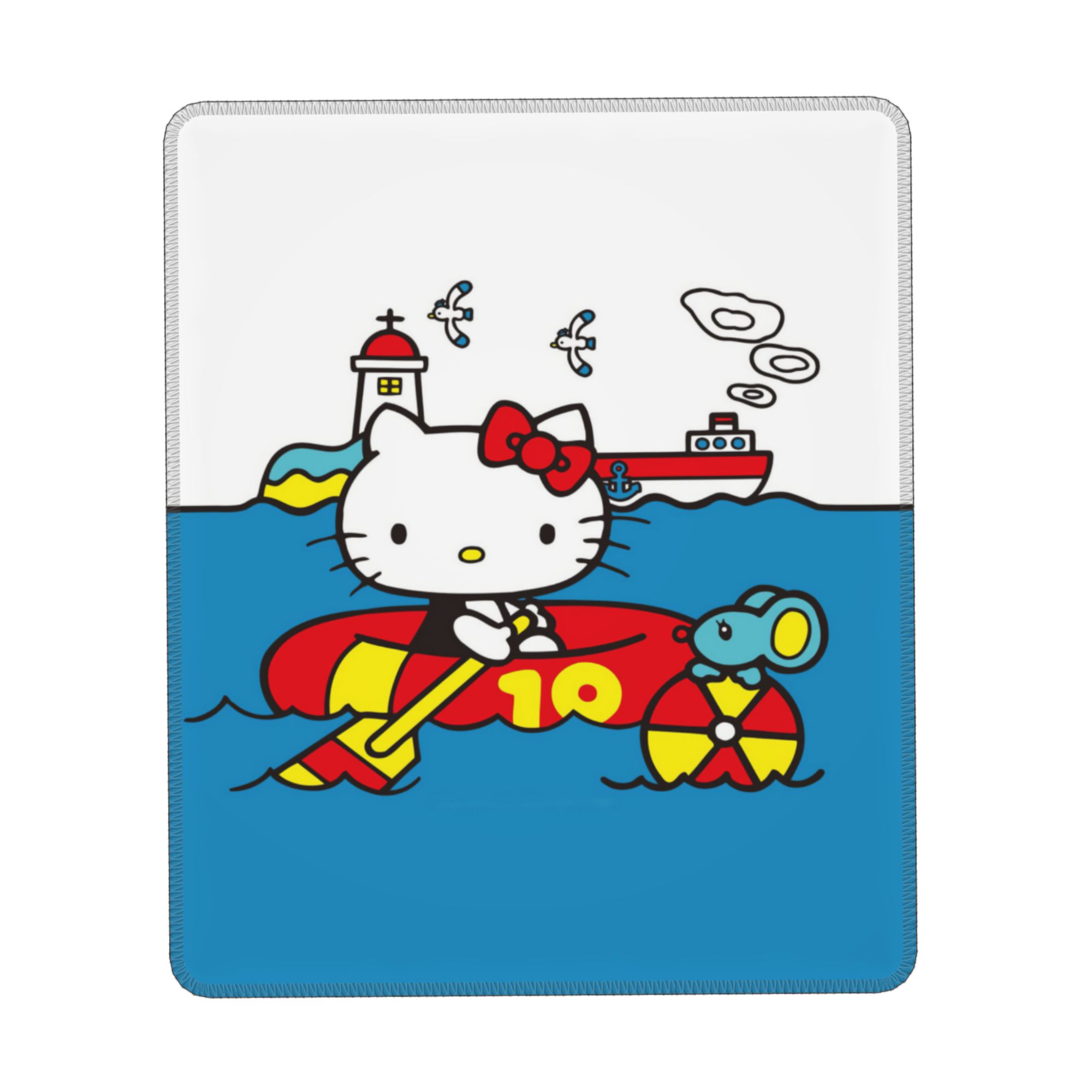 Hello Kitty Rubber Lock Edge Mouse Pad (Vertical) Office Mouse Pad Home ...