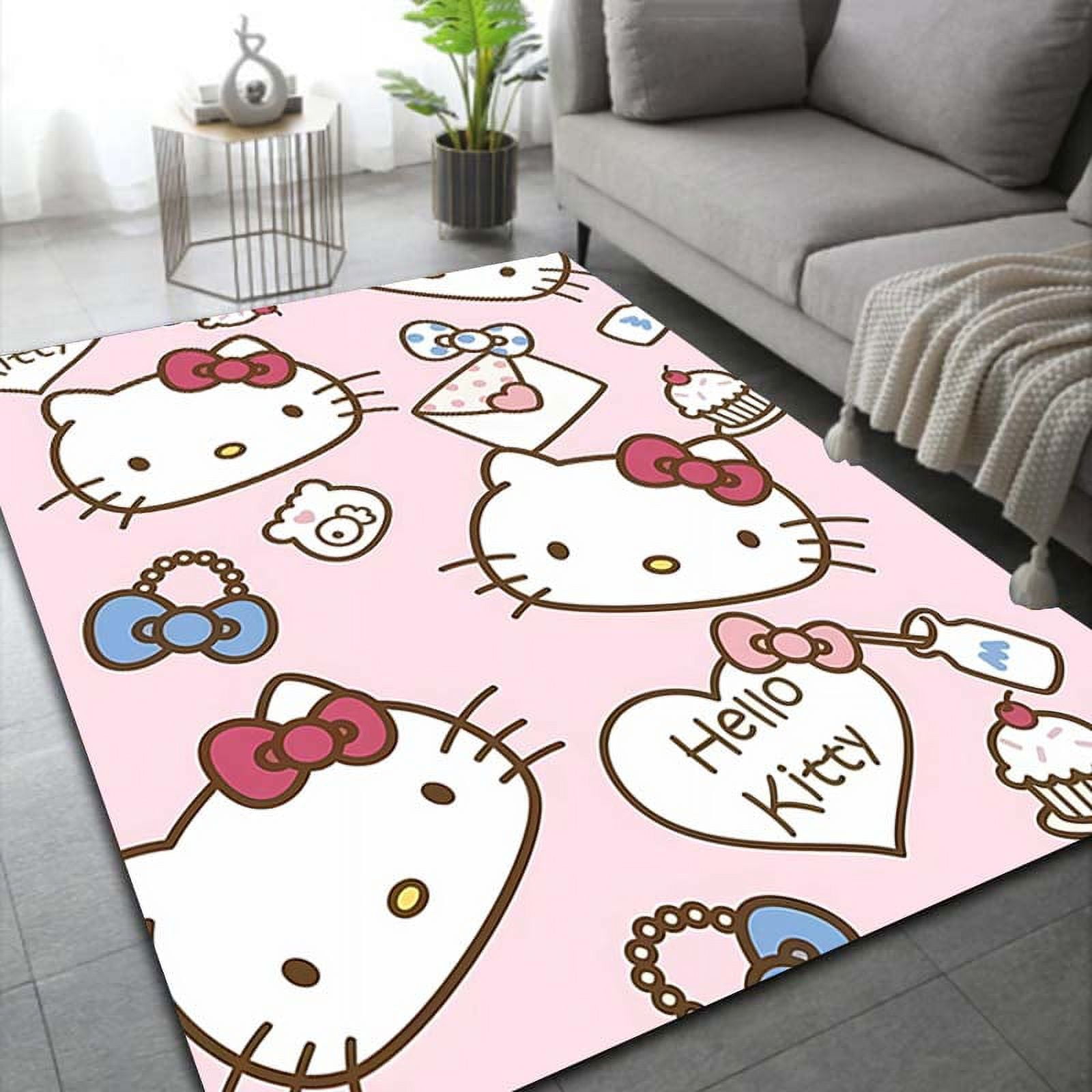 Hello Kitty Rug Sanrio Carpet for Living Room Bedroom Play Mat Doormat ...